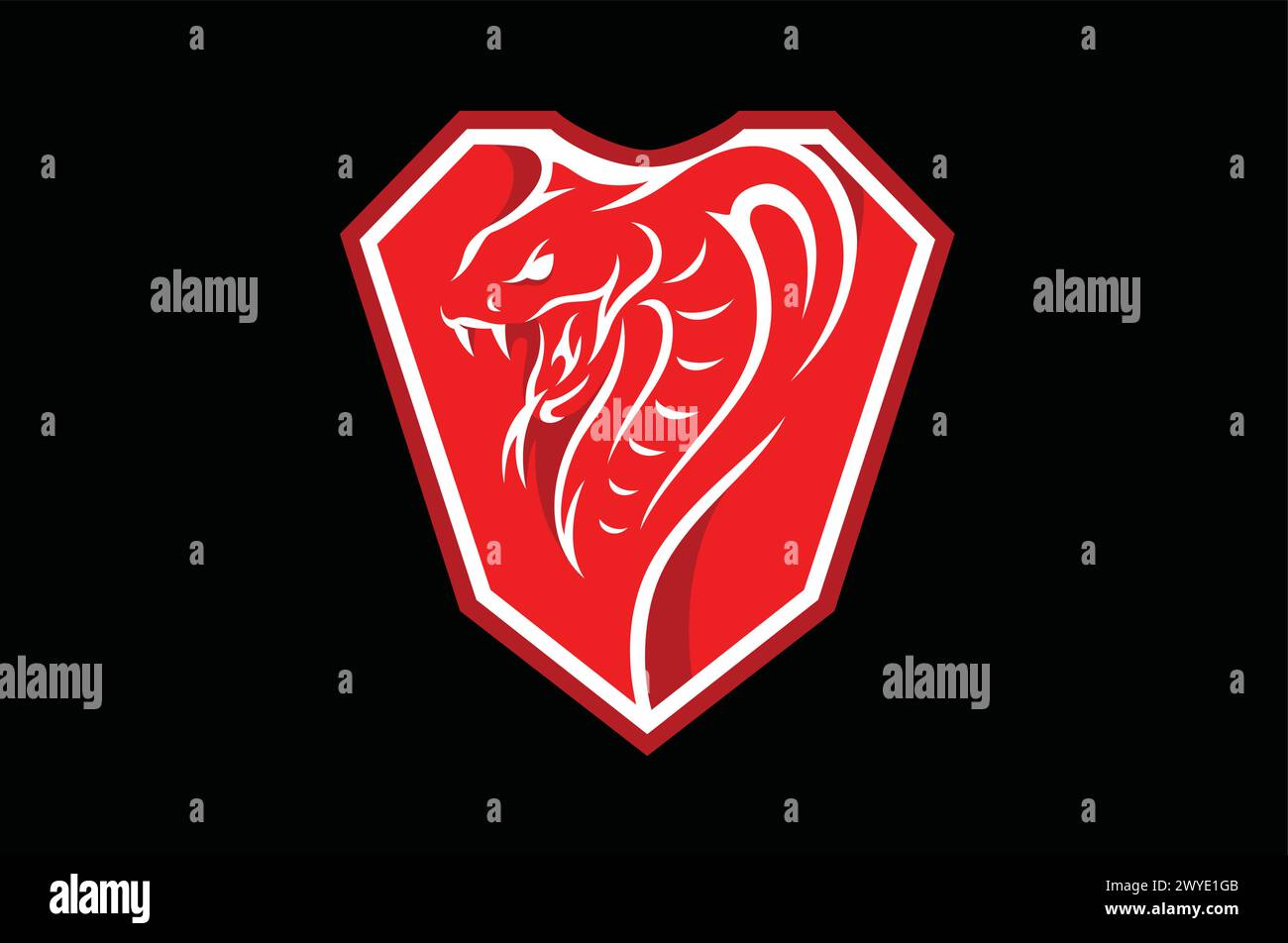 King cobra snake mouth open Stock Vector Images - Alamy