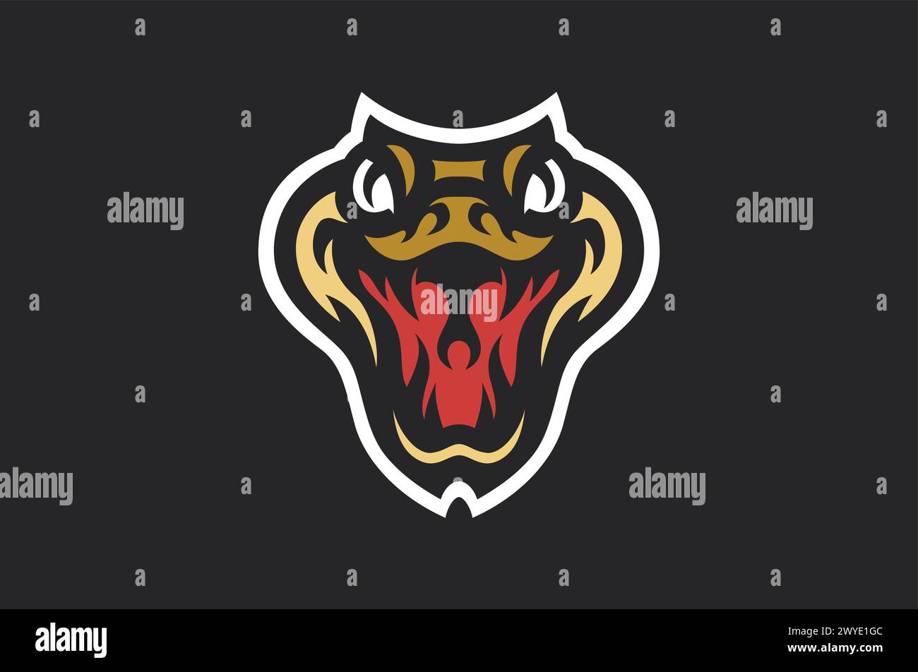 Aggressive Snake Head Cartoon Character Stock Vector Image & Art - Alamy