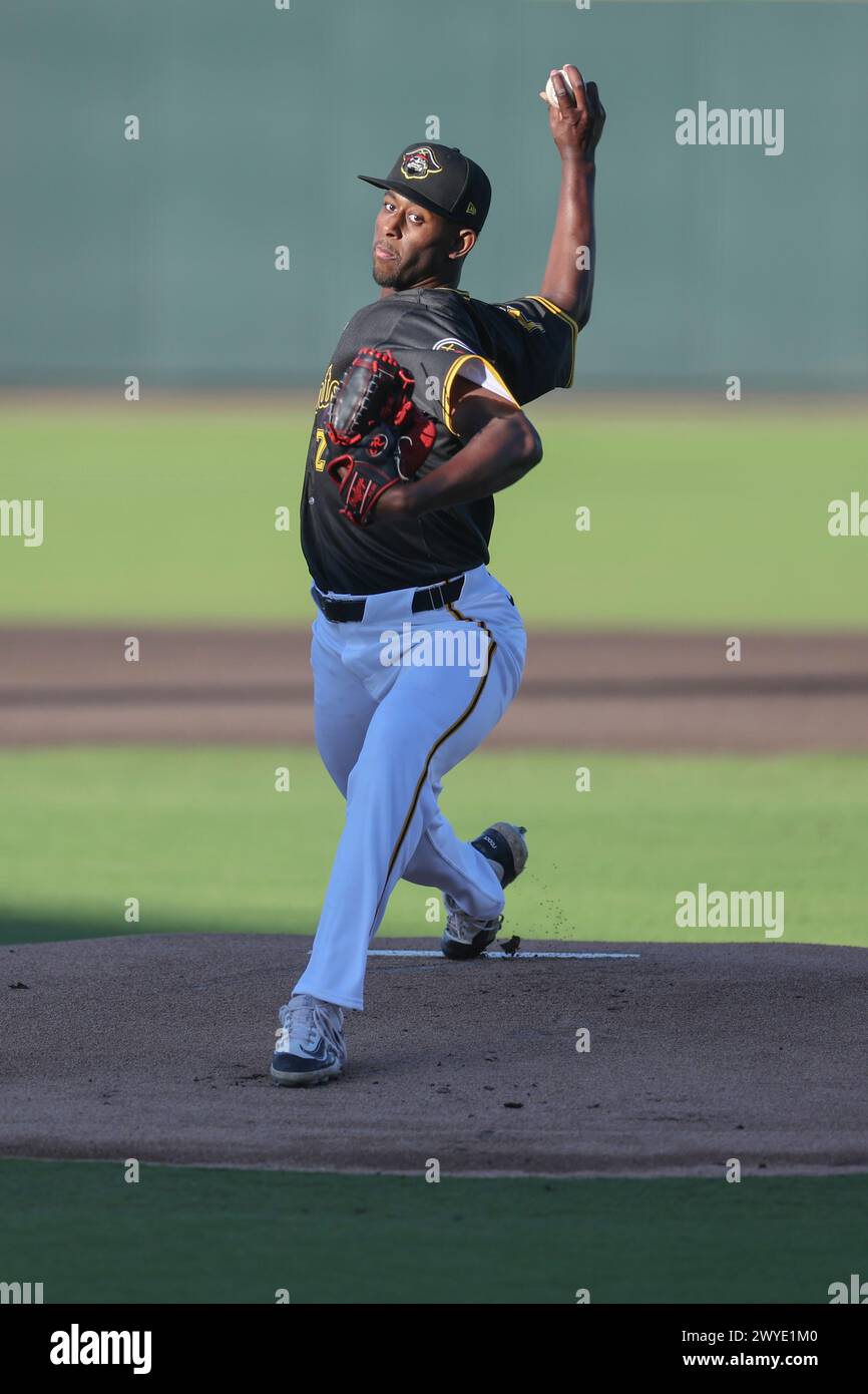 Bradenton, FL: Bradenton Marauders pitcher Carlson Reed (28) delivers a ...