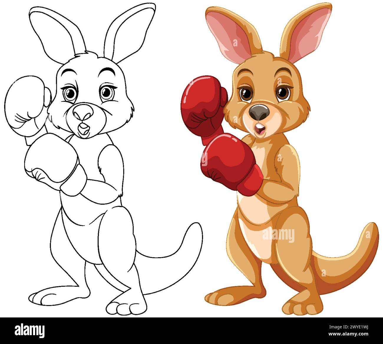 Animated boxing Stock Vector Images - Alamy