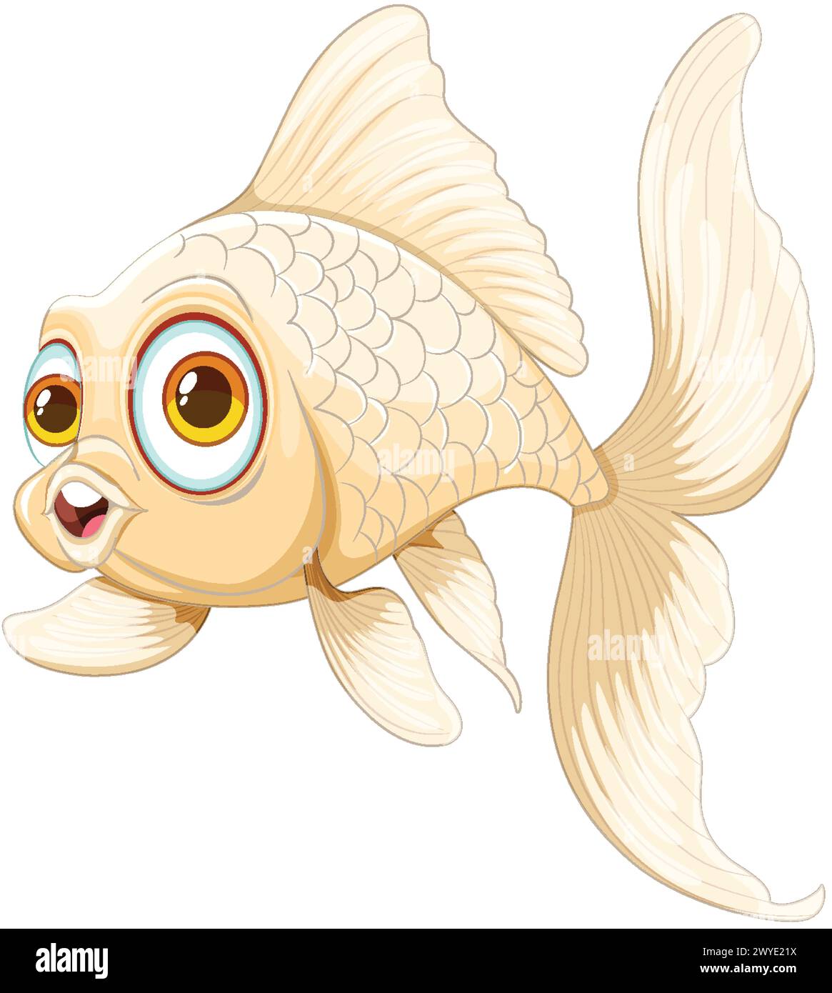 Vibrant vector illustration of a cute goldfish Stock Vector Image & Art ...