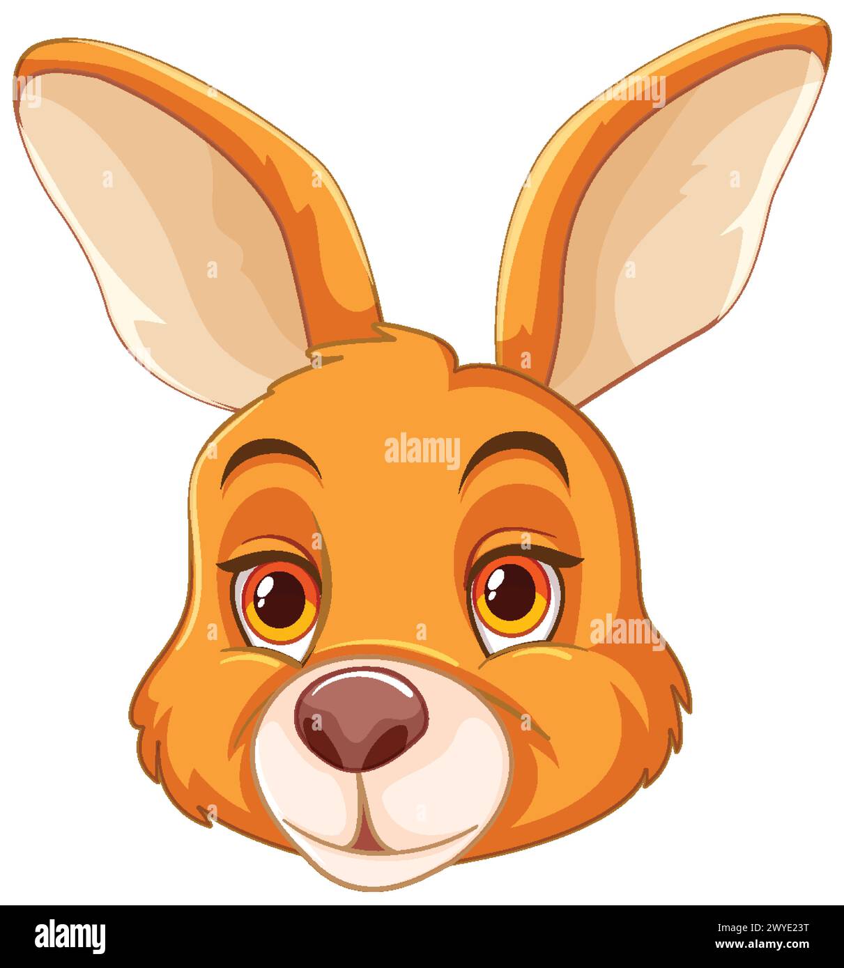 Colorful vector graphic of a happy rabbit face Stock Vector Image & Art ...