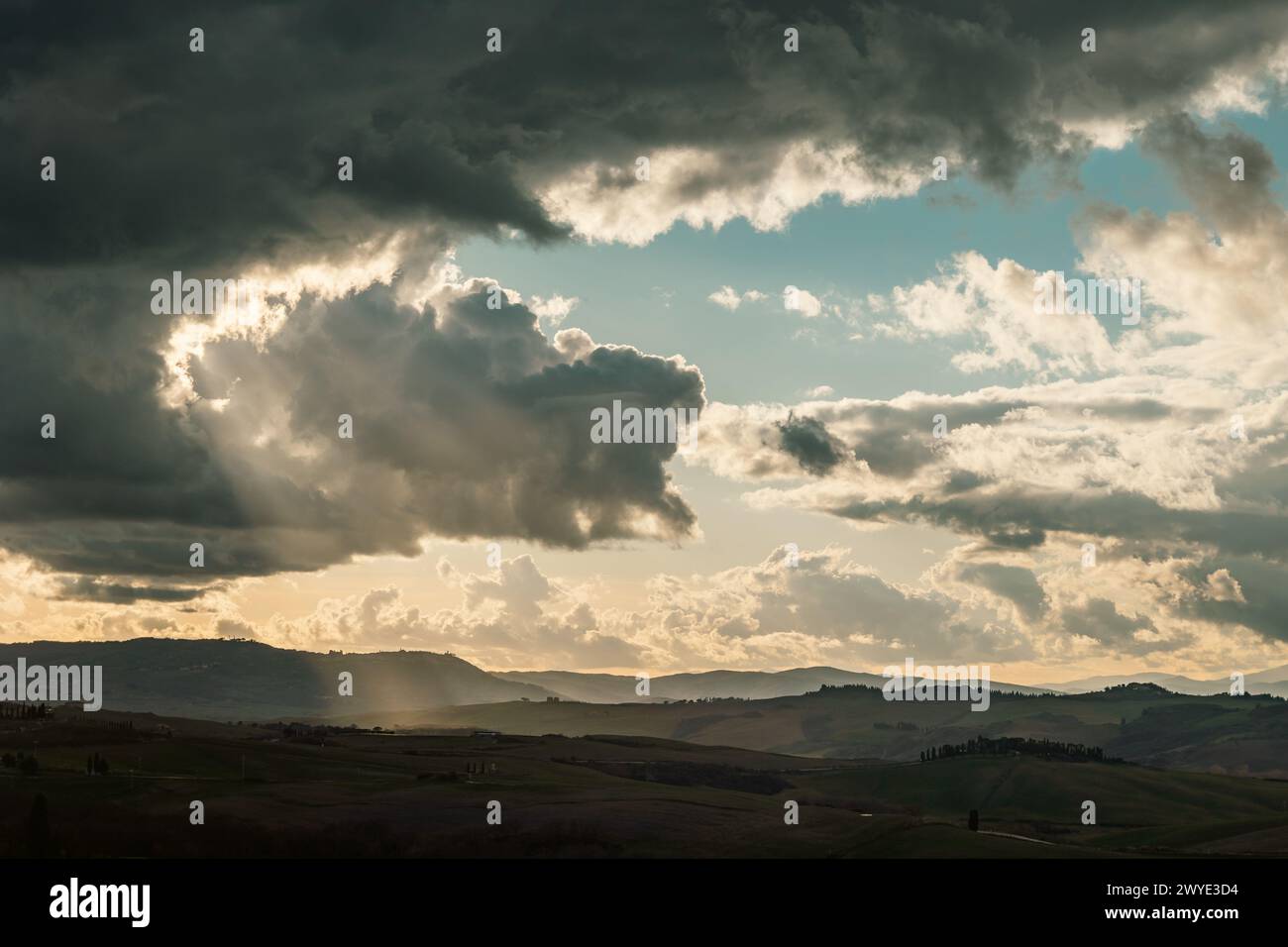The fields of Tuscany in a beautiful spring day Stock Photo - Alamy
