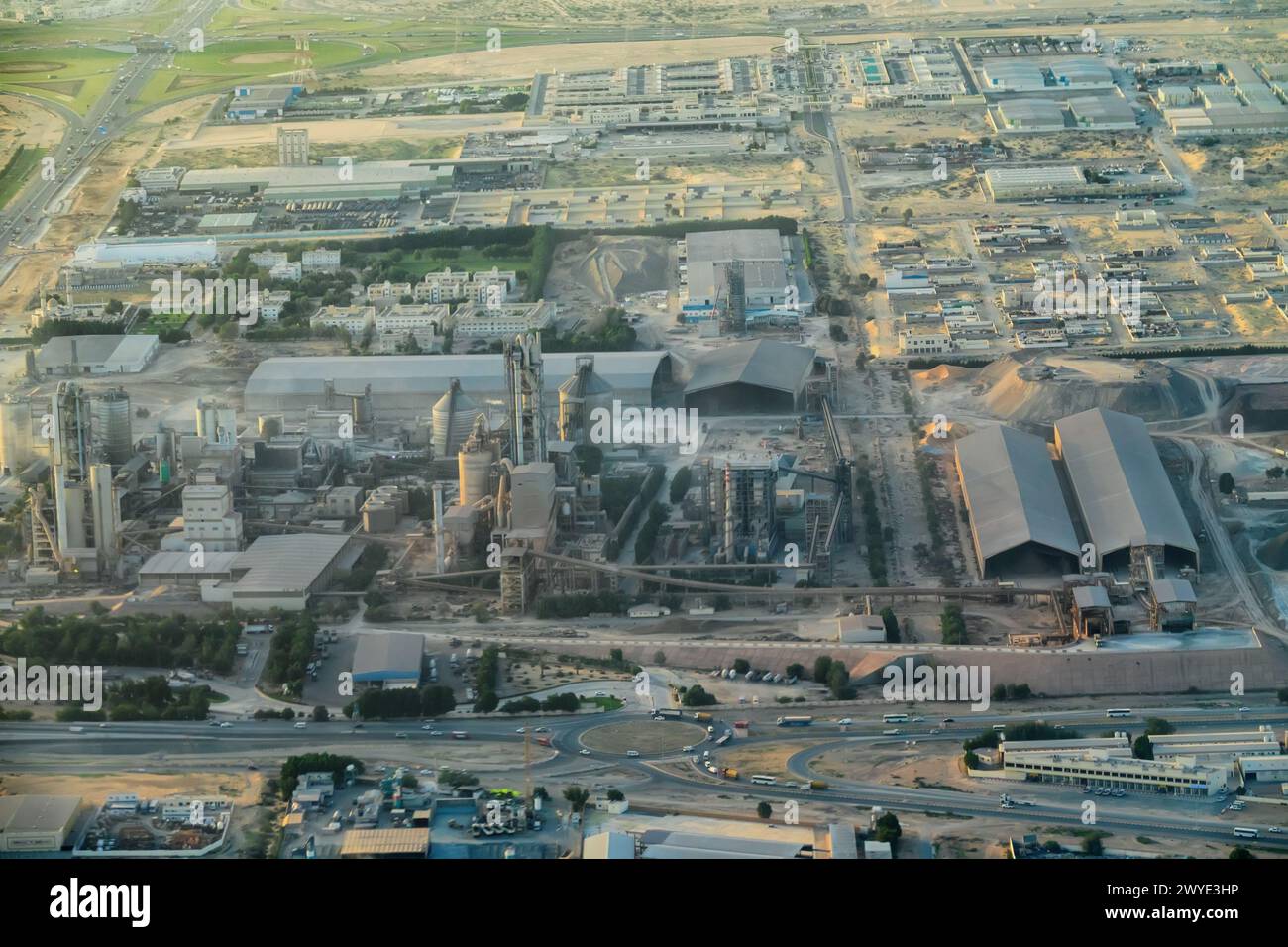 Dubai, factory (probably cement works) on the outskirts of the city ...