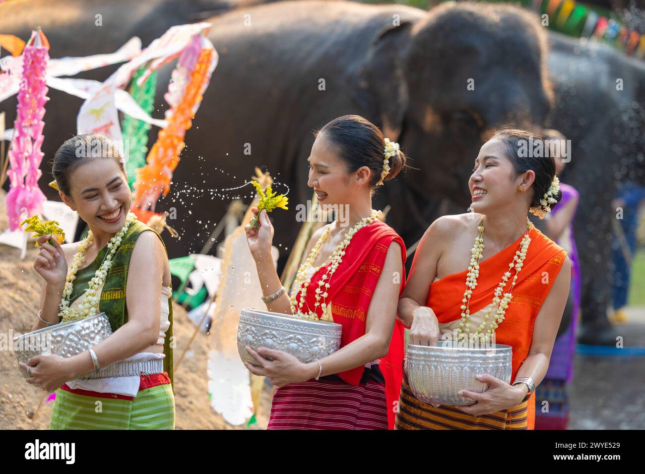 Songkran water festival thailand teen hi-res stock photography and images - Alamy