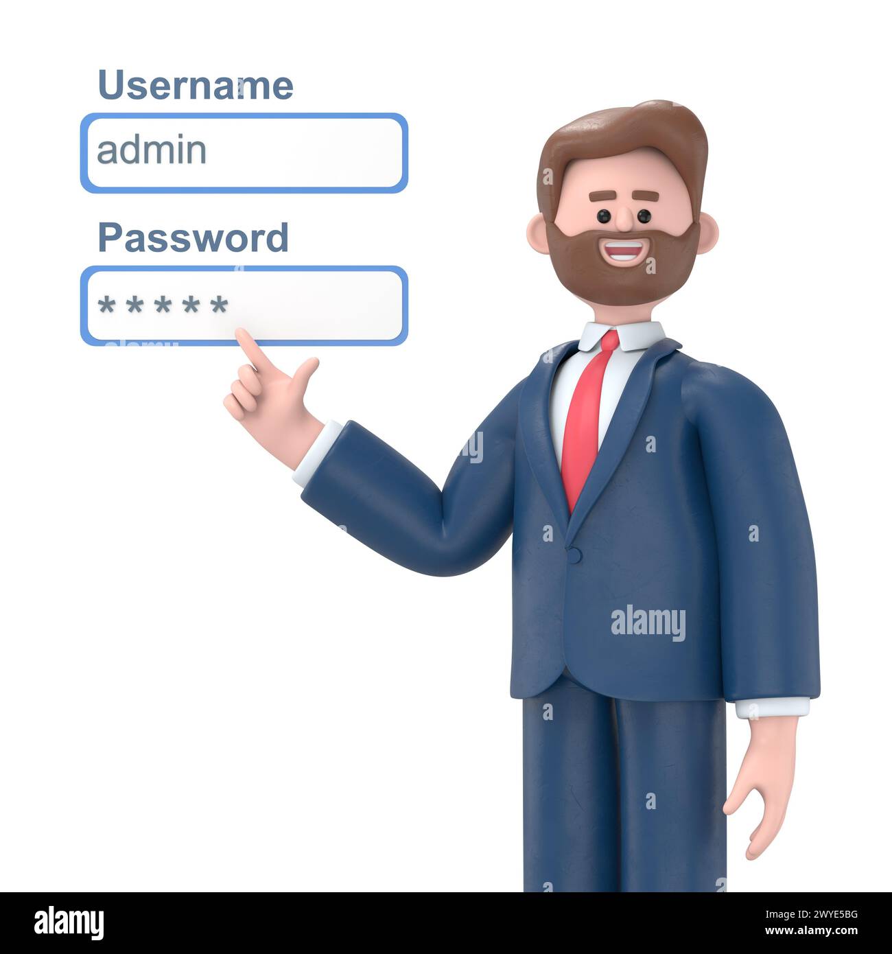 3d illustration white people mail hi-res stock photography and images ...