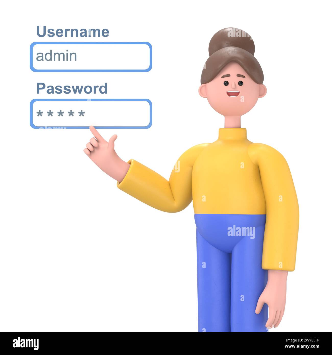 3d illustration white people mail hi-res stock photography and images ...