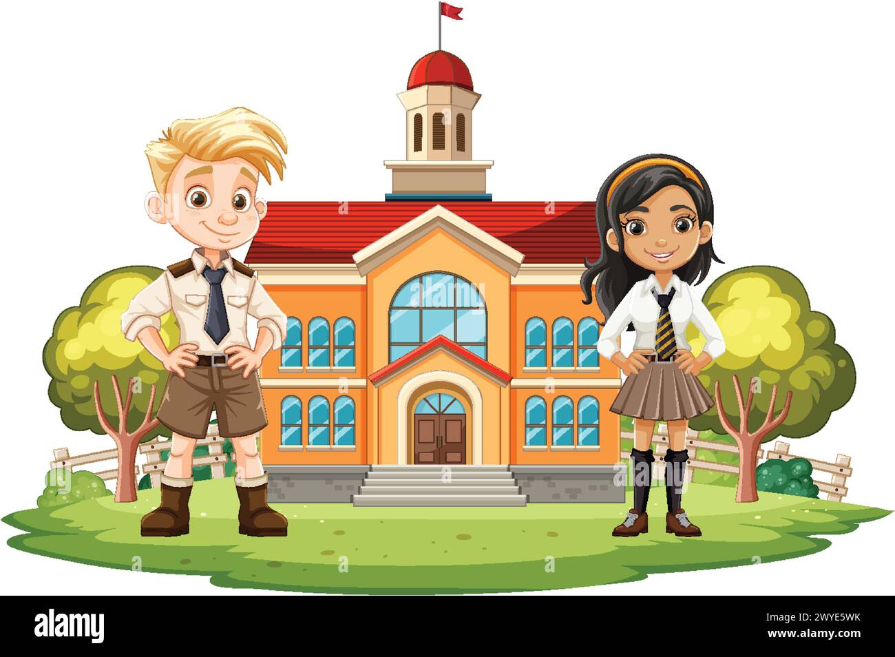 Student Standing Clip Art Download Asian Boy And Girl Standing For