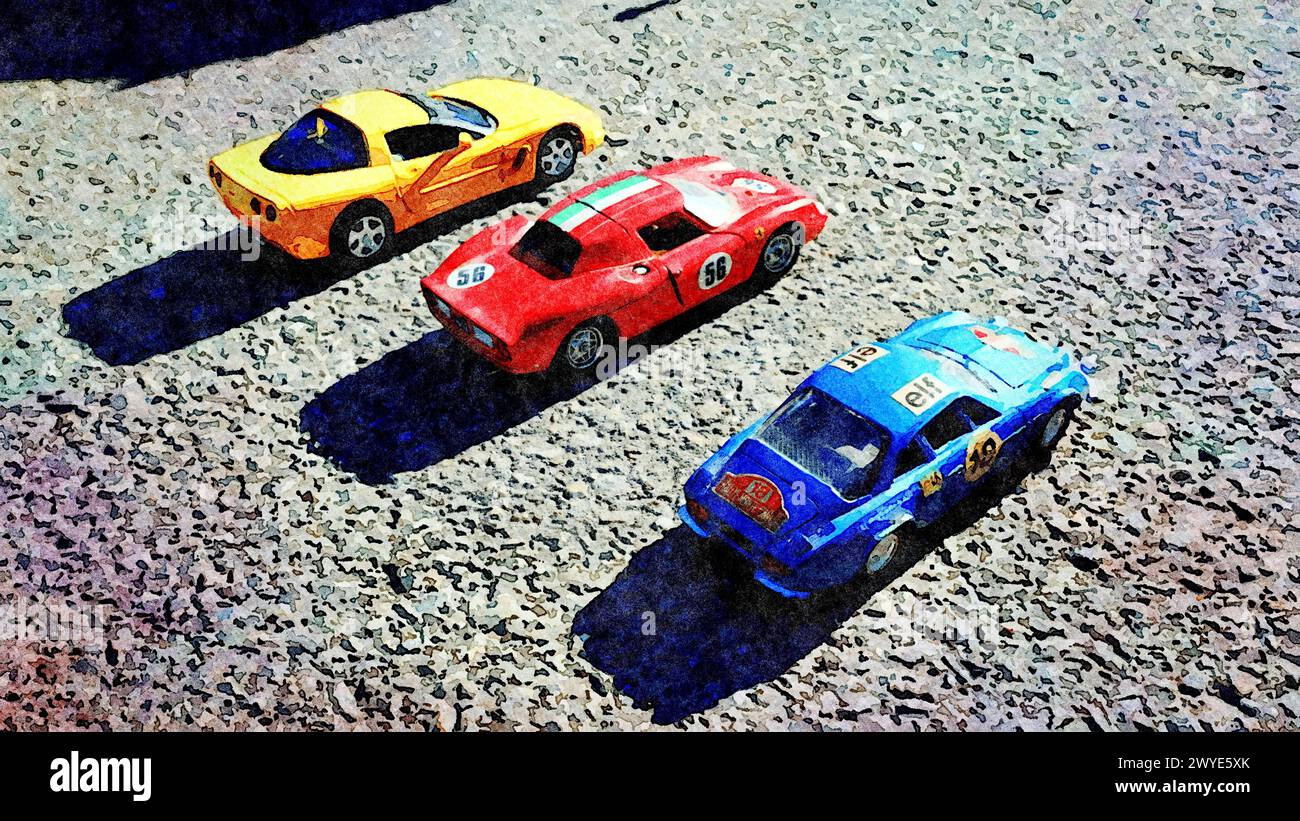 Stockholm, Sweden, April 16,2020. Watercolor representing three famous ...