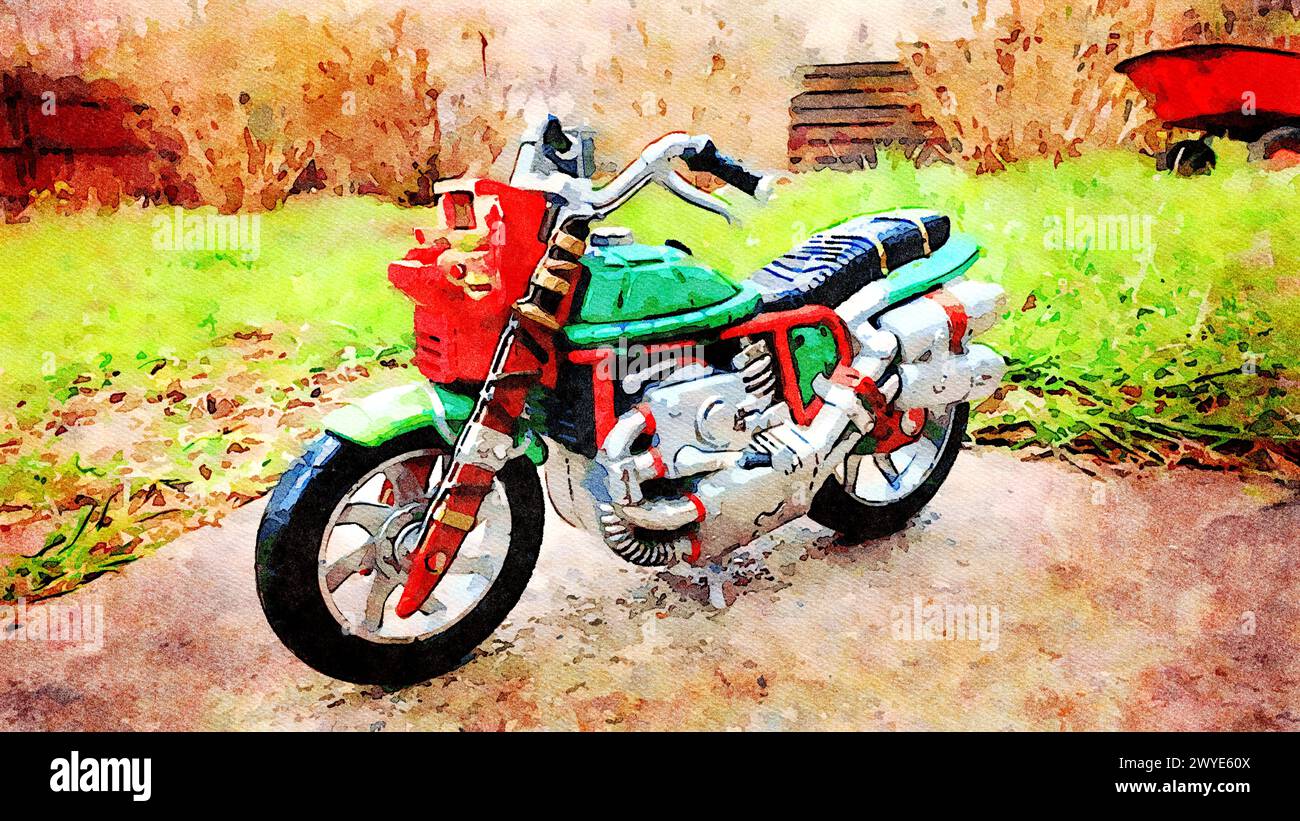 Stockholm, Sweden, April 16,2020. Watercolor which represents a ...