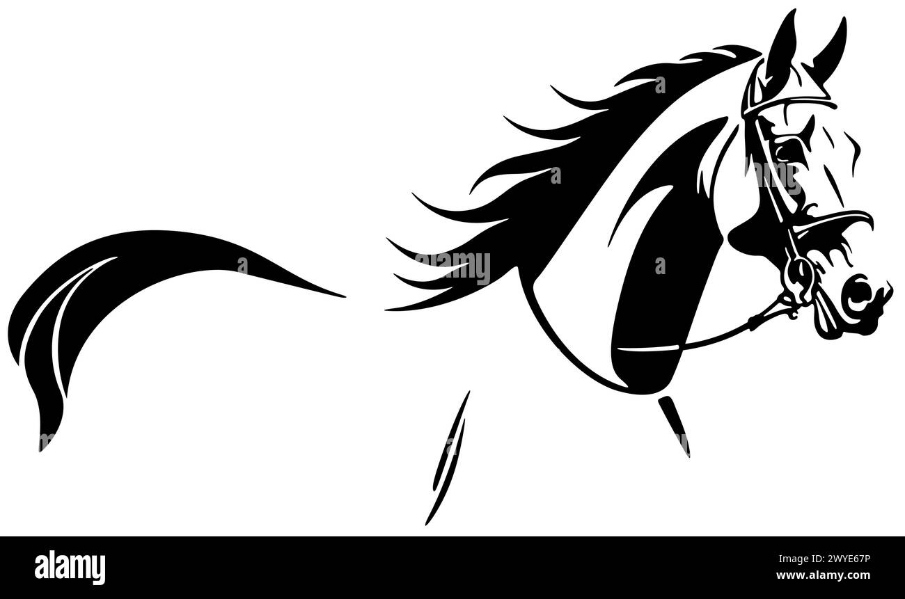 Drawing of a horse Cut Out Stock Images & Pictures - Alamy