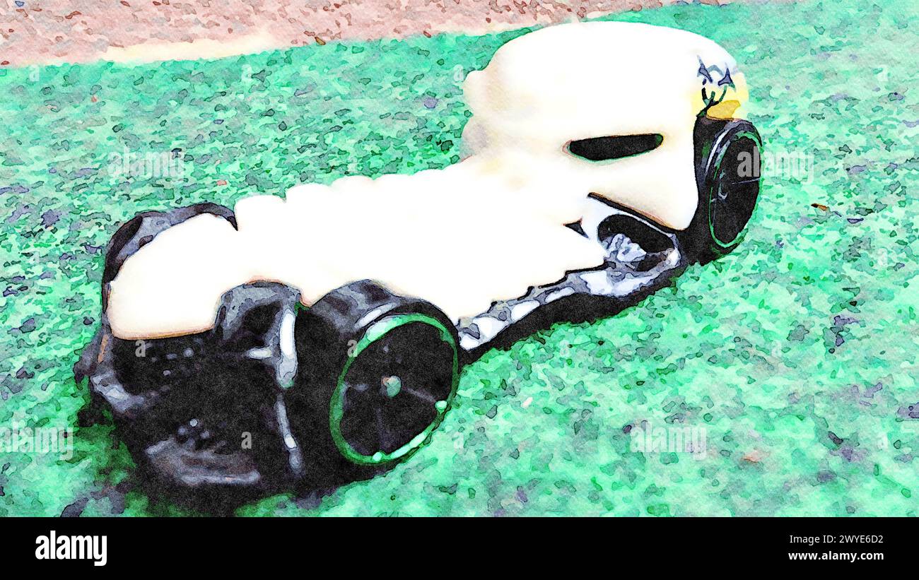 Stockholm, Sweden, April 16,2020. Watercolor representing a custom ...