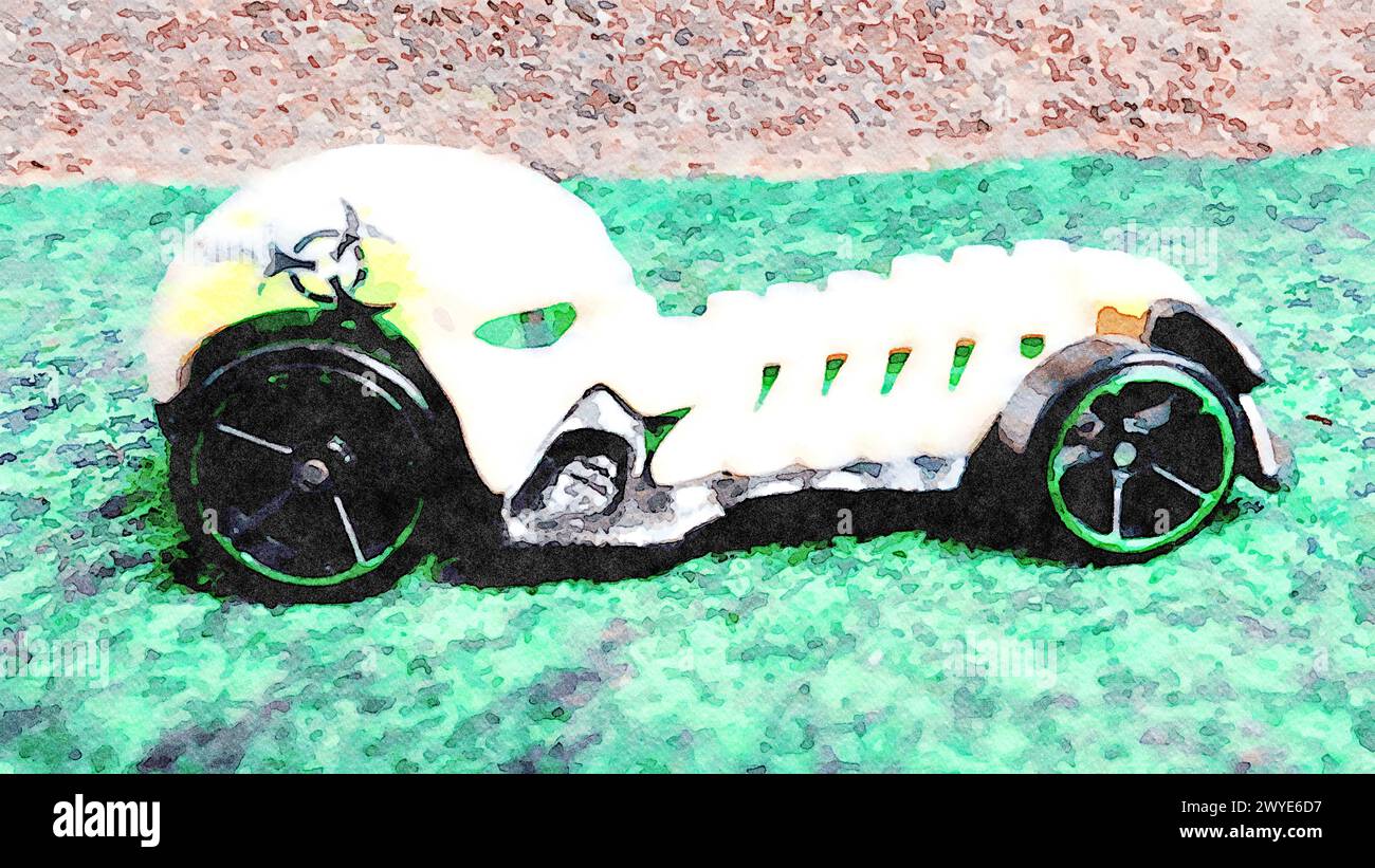 Stockholm, Sweden, April 16,2020. Watercolor representing a custom ...