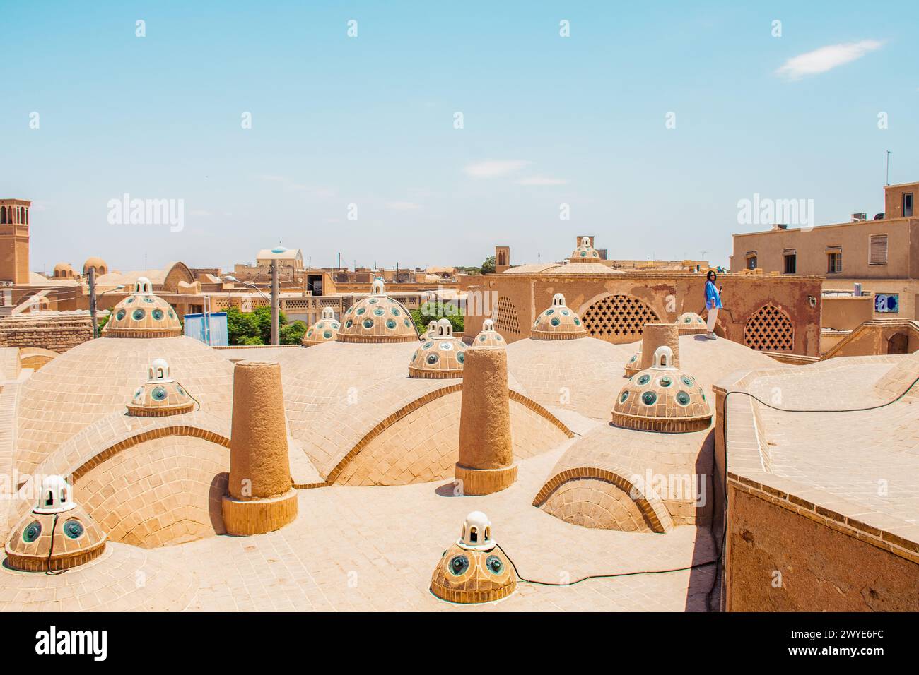 Kashan, Iran - 29th june, 2022: Famous rooftop domes and art in hot ...