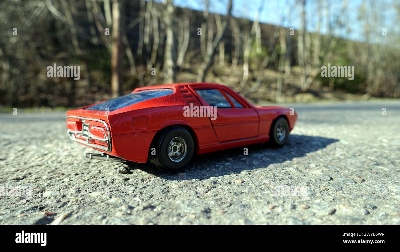 A vintage collectible model of a sports car Stock Photo - Alamy