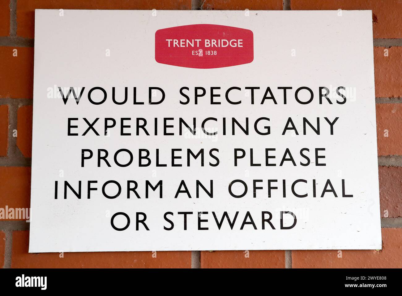 Spectators signage during Nottinghamshire CCC vs Essex CCC, Vitality ...