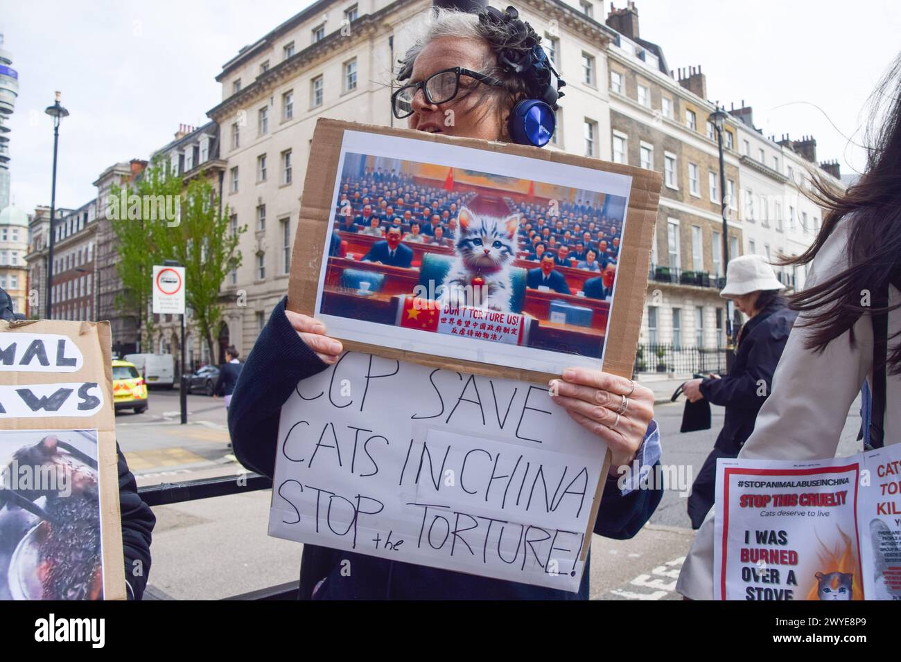 London, England, UK. 5th Apr, 2024. Animal rights activists gathered ...