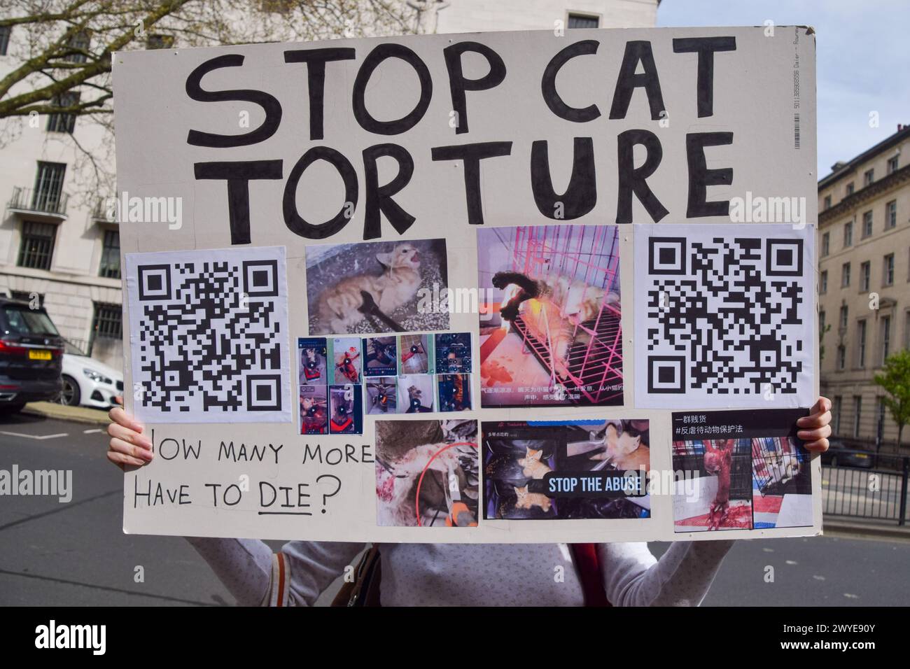 London, England, UK. 5th Apr, 2024. Animal rights activists gathered ...