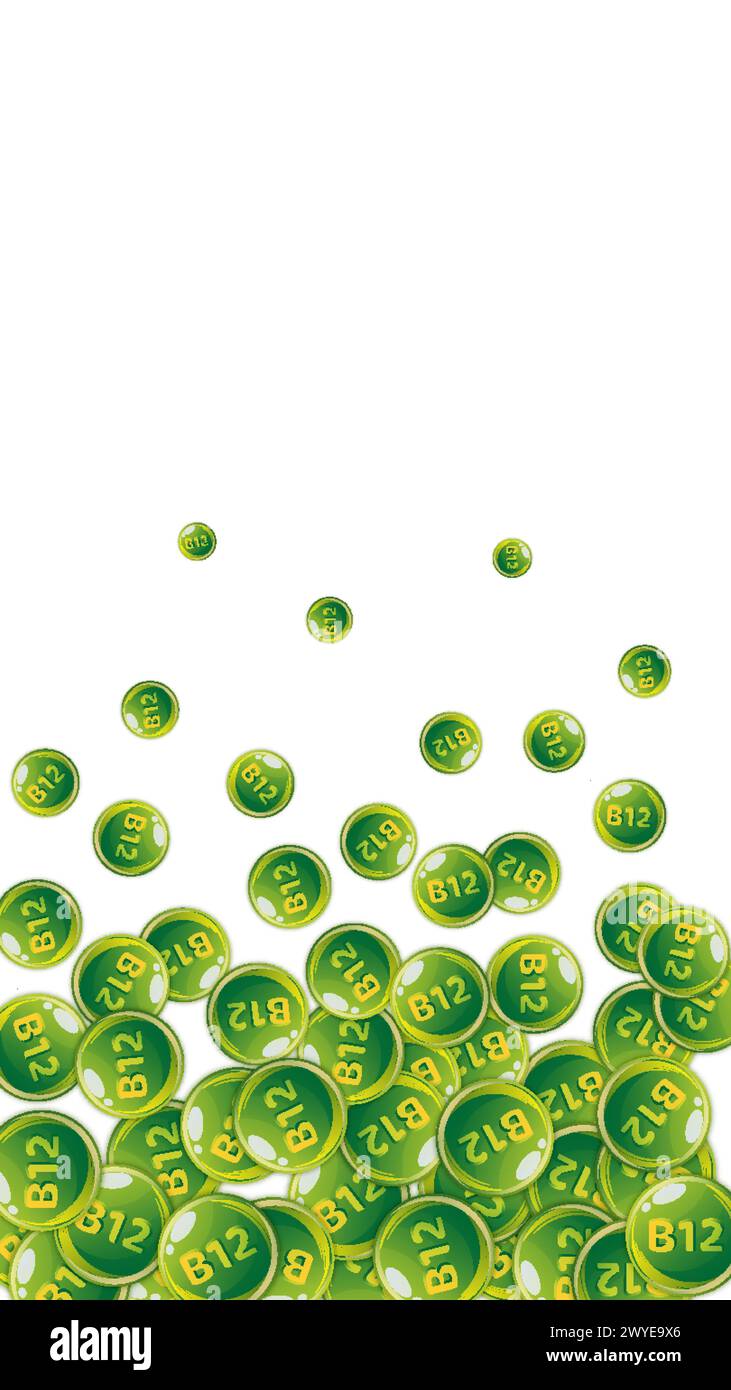 Vitamin B12 messy round pills. Beauty treatment and nutrition skin care ...