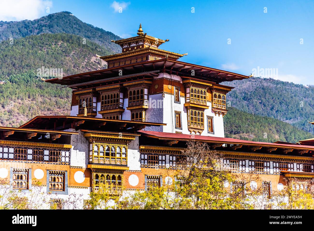 View Of Punakha Dzong Bhutan Stock Photo Alamy