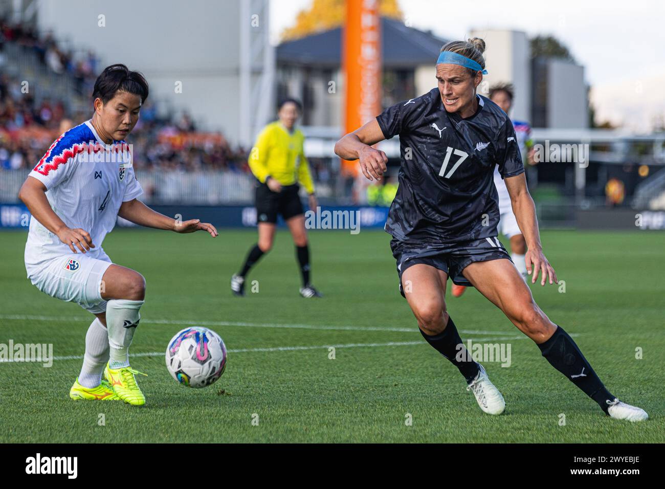 Christchurch, New Zealand, April 6th 2024: Football Ferns striker ...