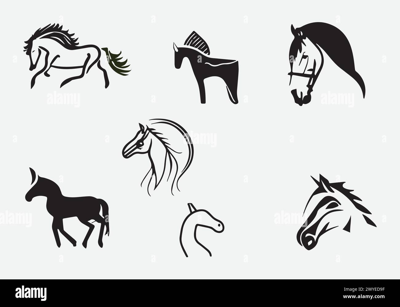 Black horse design Stock Vector Images - Alamy