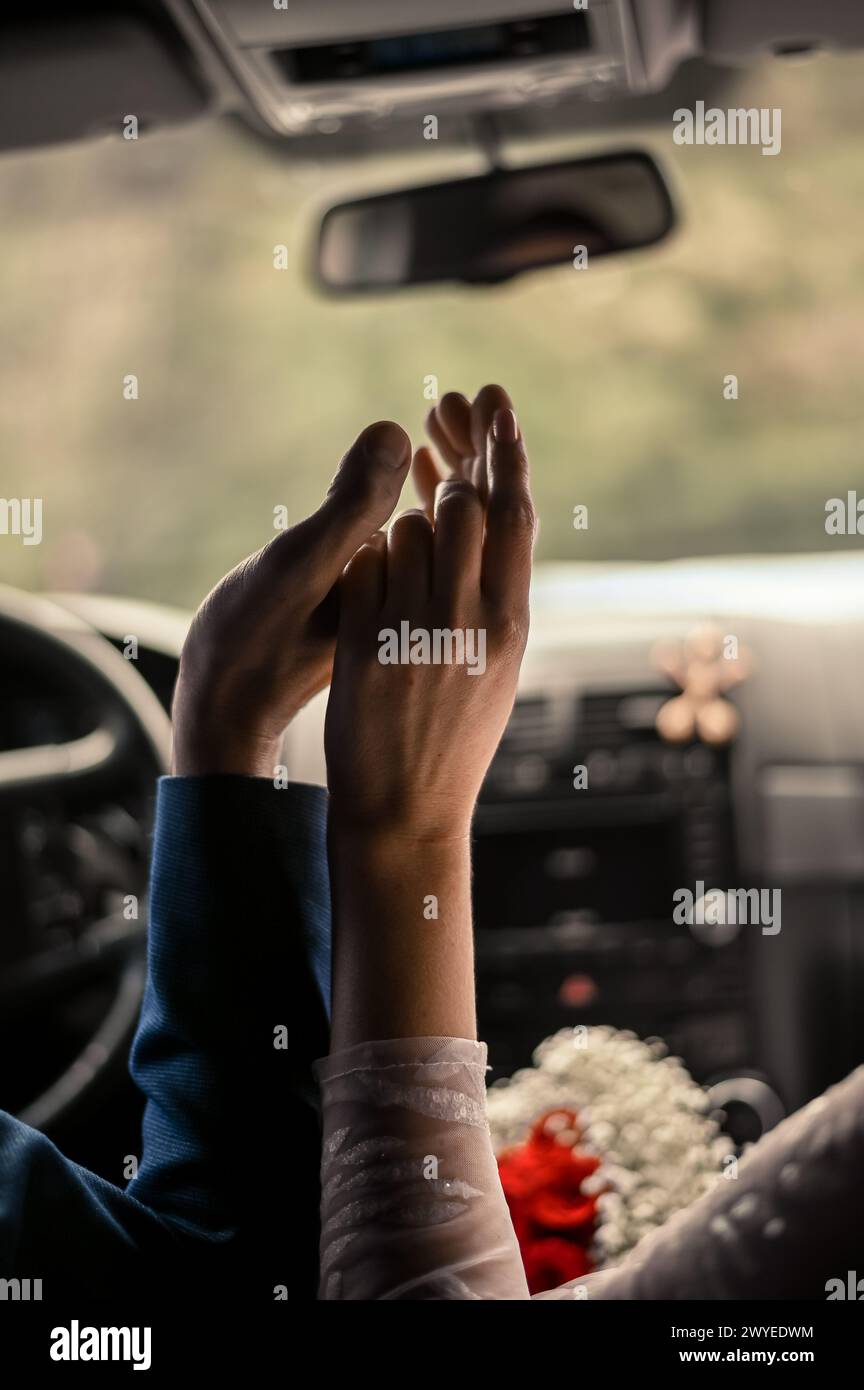 Happy man touching car in hi-res stock photography and images - Alamy