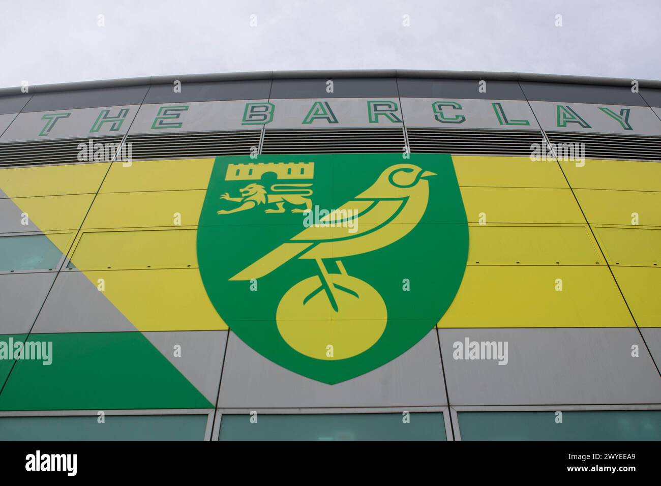 A general view of Norwich City FC logo before the Sky Bet Championship ...