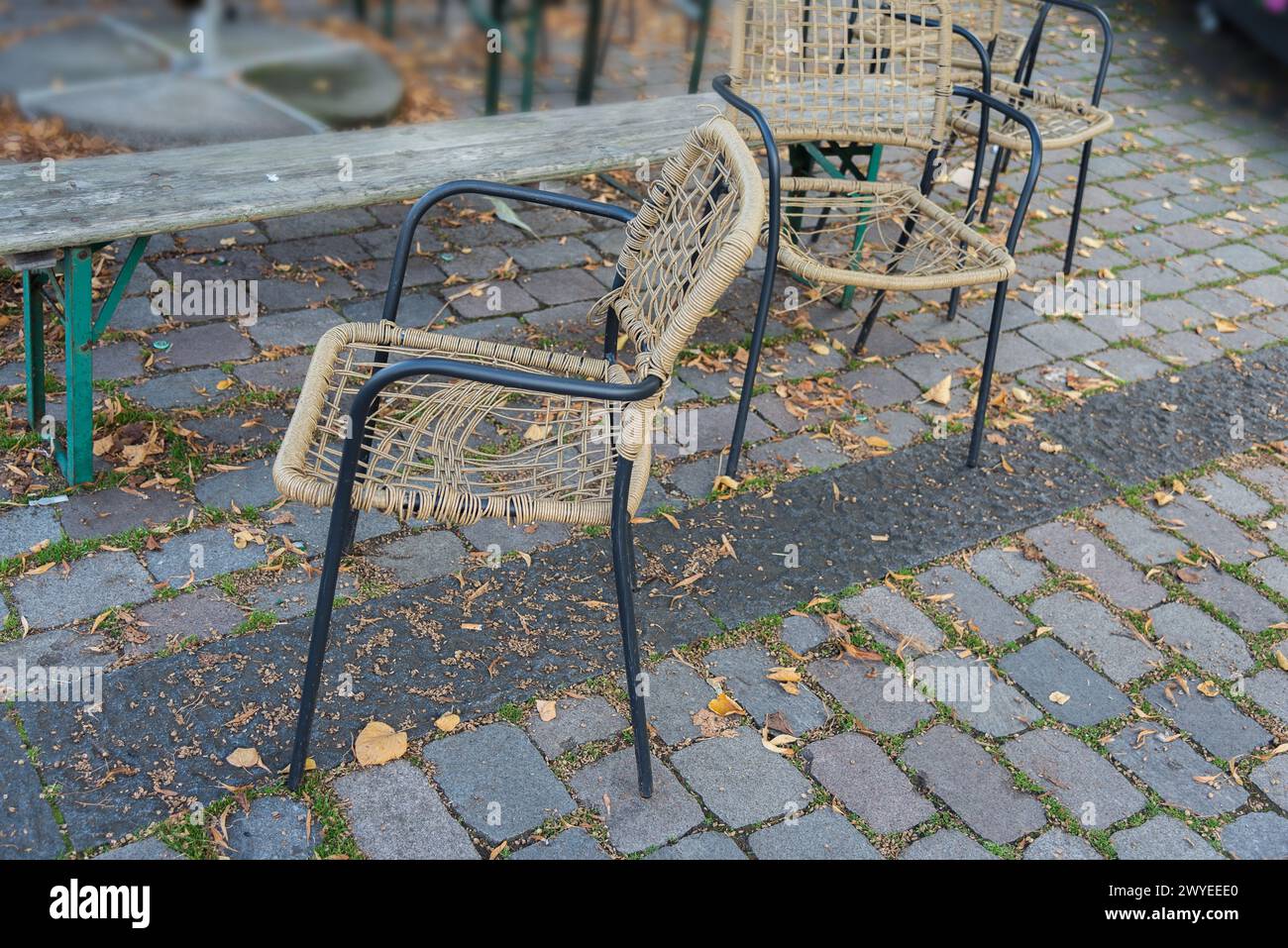 Broken metal wood chair hi-res stock photography and images - Alamy