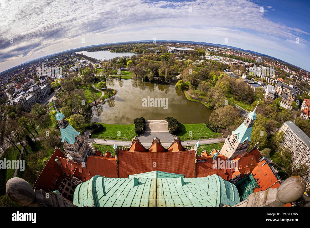 Hanover, Germany. 06th Apr, 2024. View from the dome of the New Town ...
