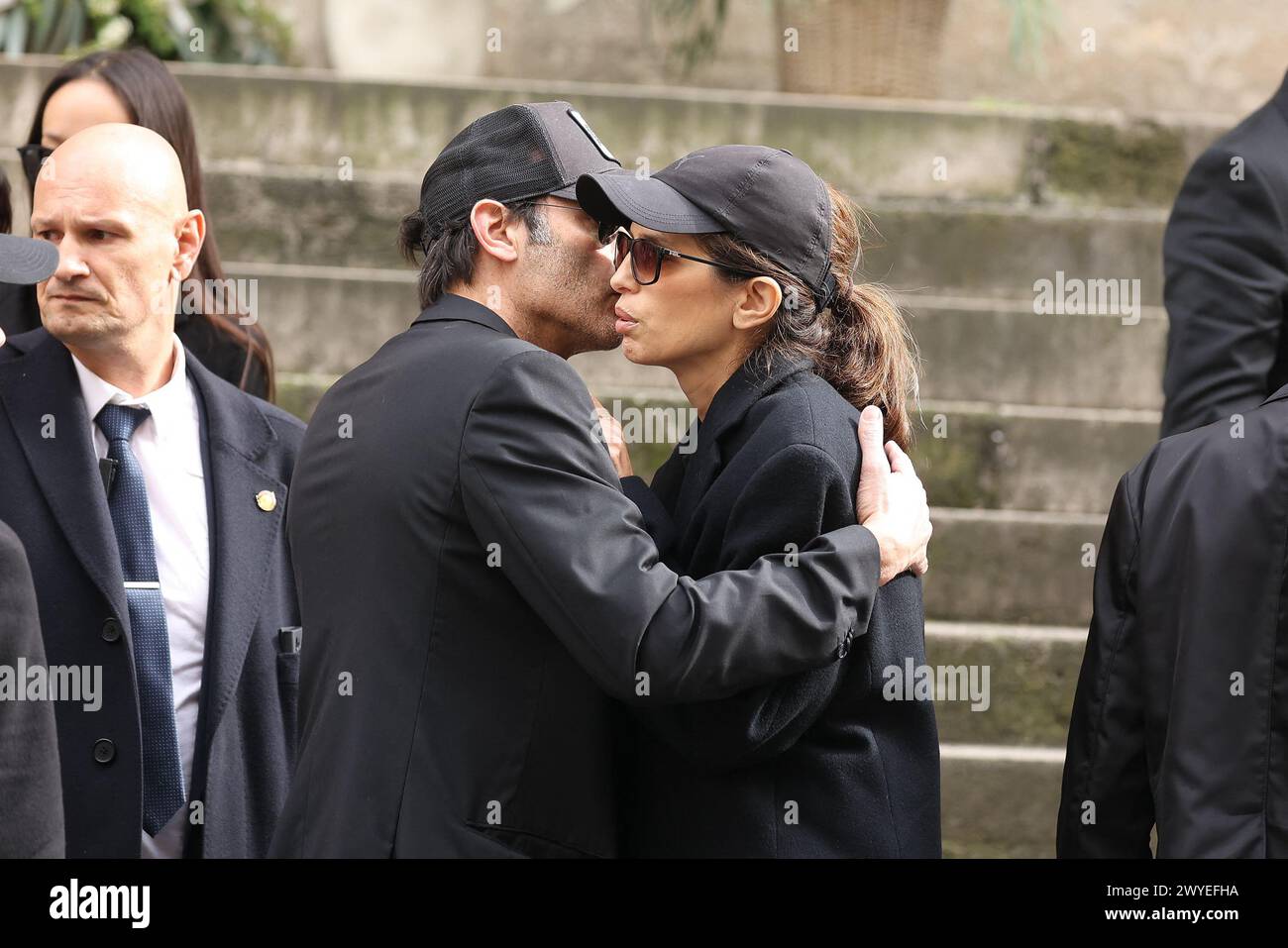 Paris, France. 06th Apr, 2024. Anthony Delon and Maiwenn arriving to ...