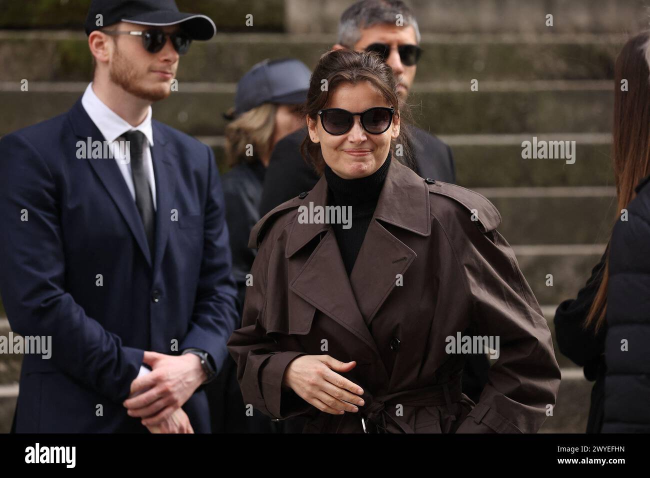 Paris, France. 06th Apr, 2024. Laetitia Casta arriving to the funeral ...