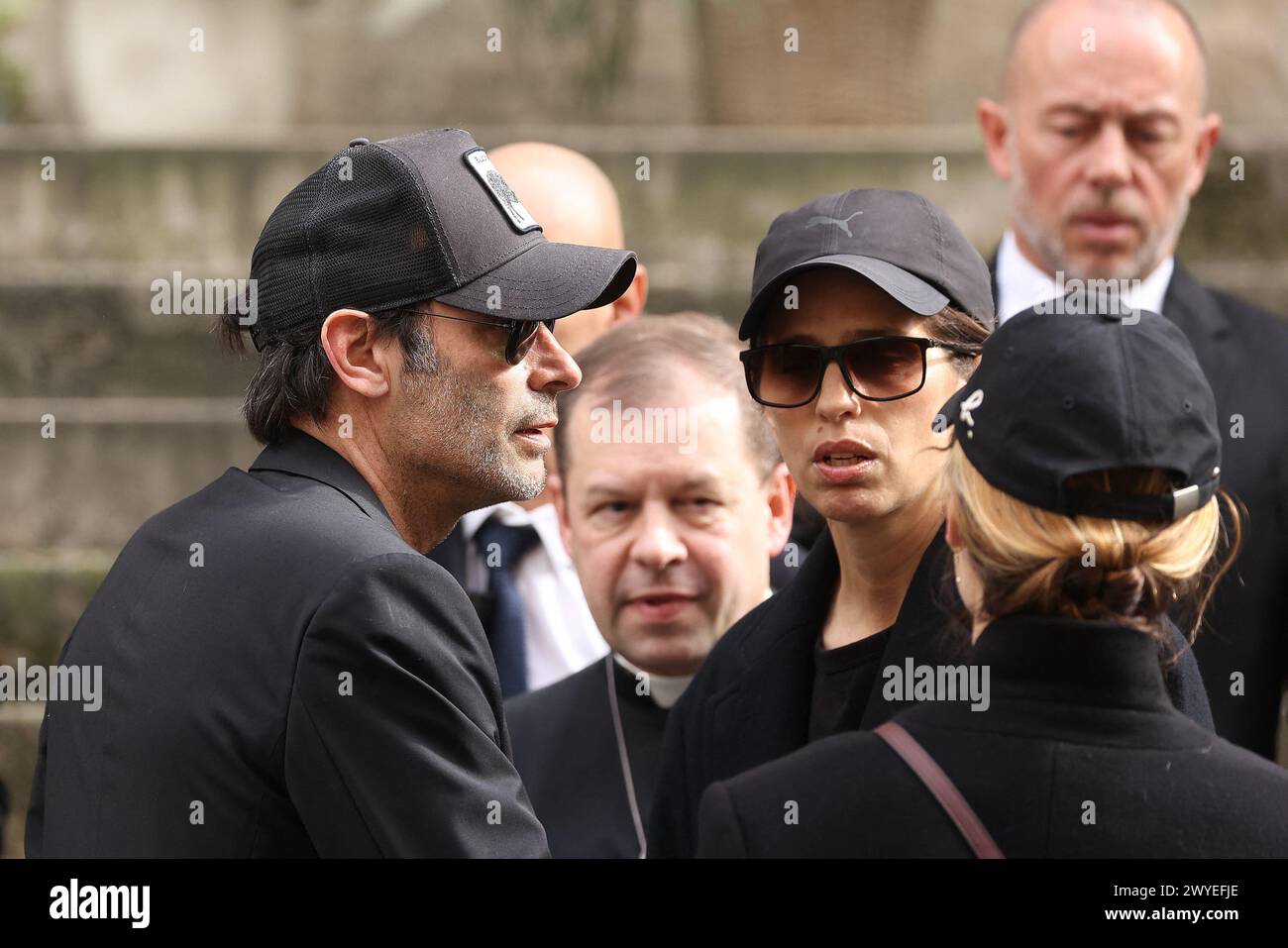Paris, France. 06th Apr, 2024. Anthony Delon and Maiwenn arriving to ...