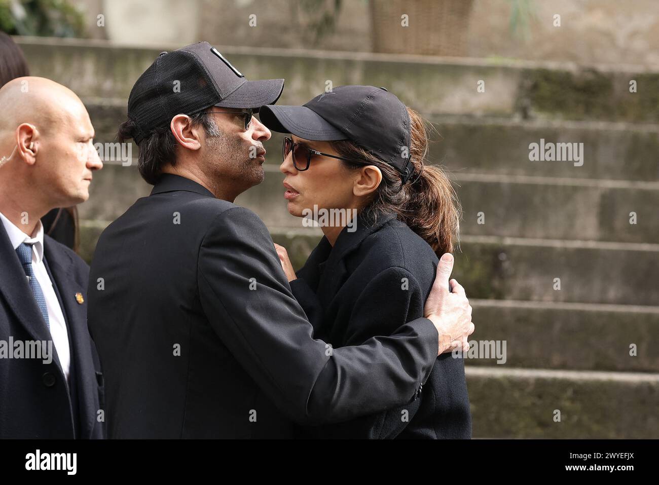 Paris, France. 06th Apr, 2024. Anthony Delon and Maiwenn arriving to ...