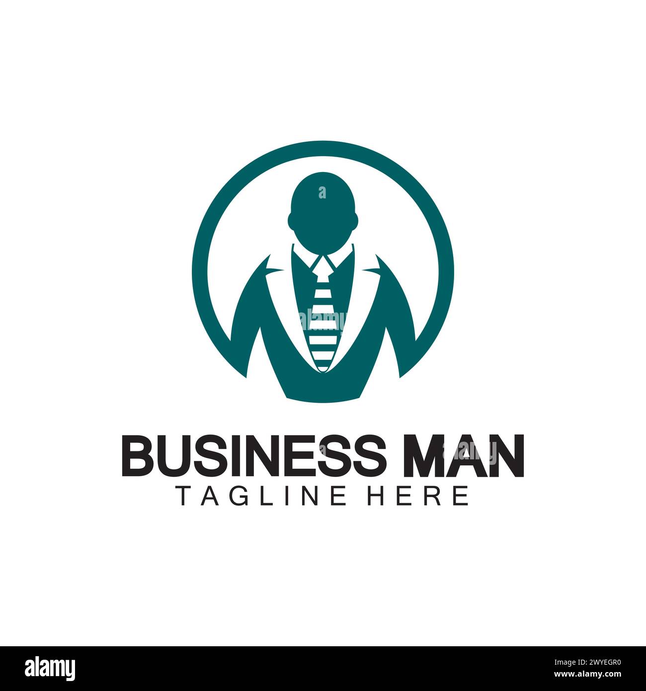 Businessman logo design Cut Out Stock Images & Pictures - Alamy