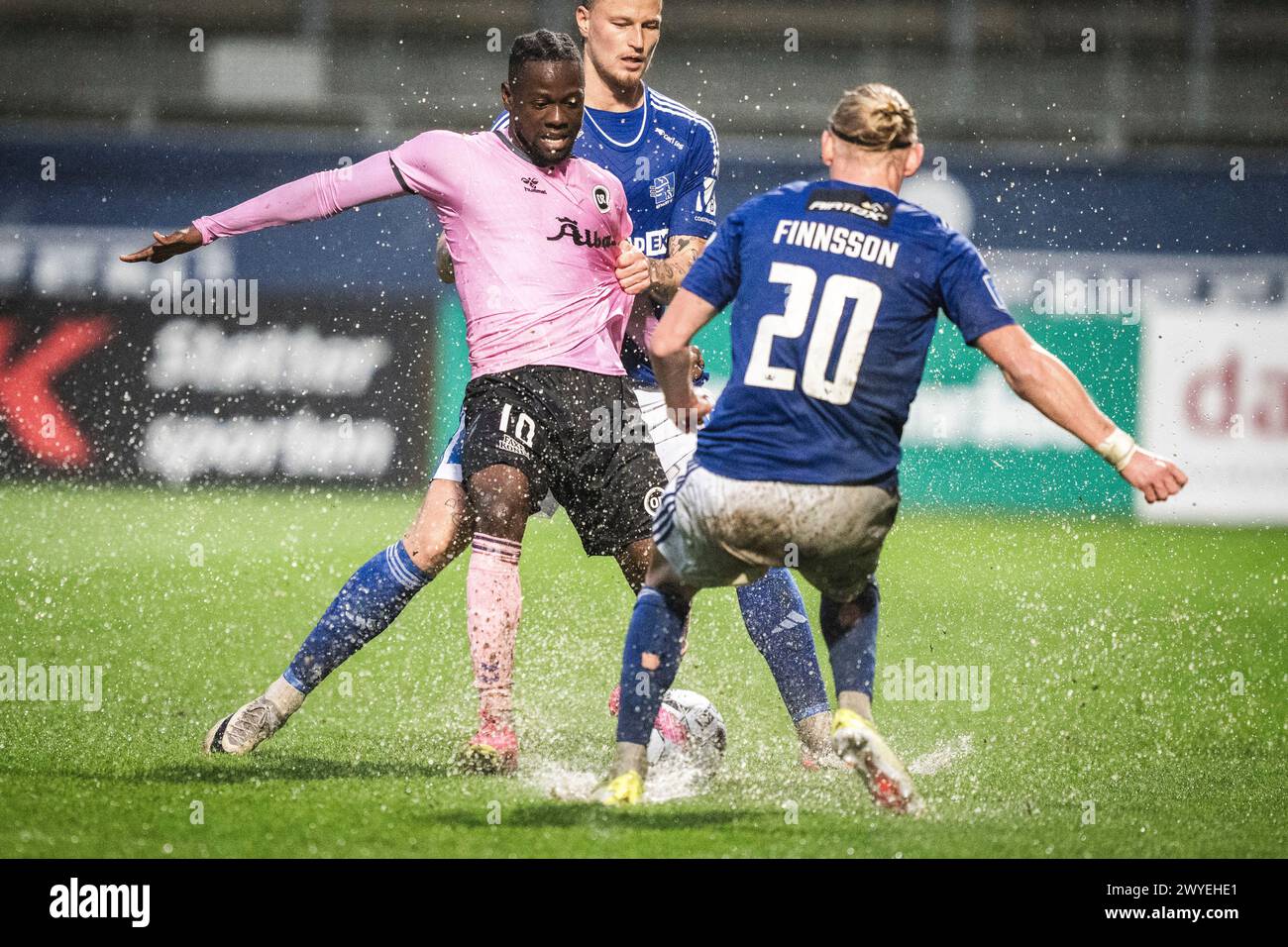 05th April 2024, Lyngby, Denmark. Magnus Jensen og Kolbeinn Finnson fra ...