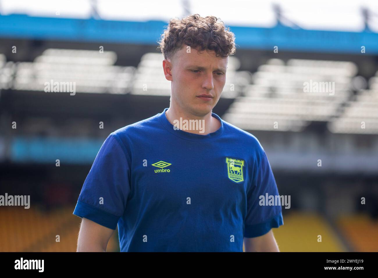 Nathan Broadhead of Ipswich Town is seen before the Sky Bet ...