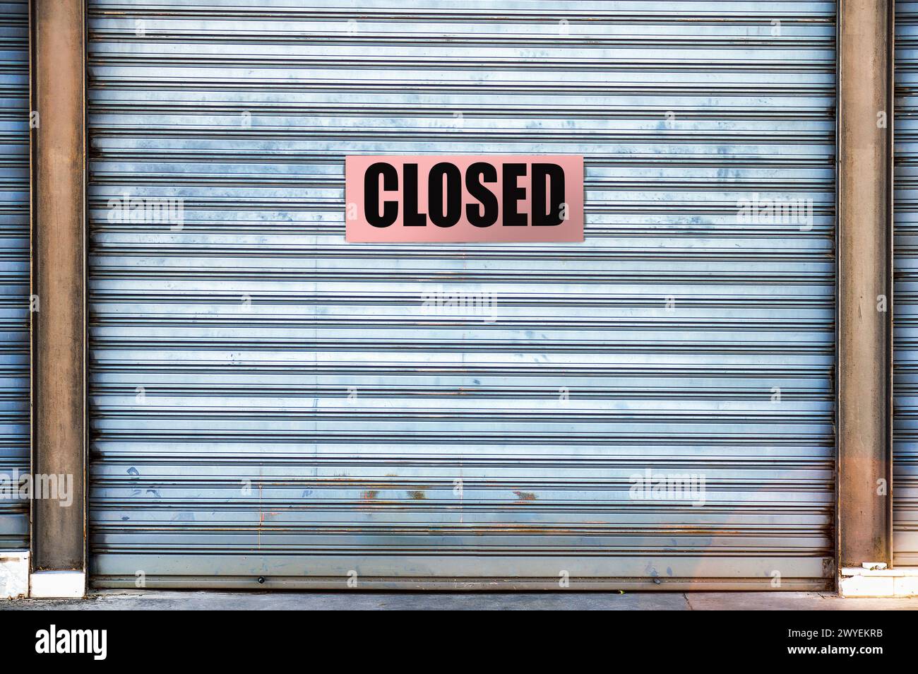 Roller shutter door sign hi-res stock photography and images - Alamy