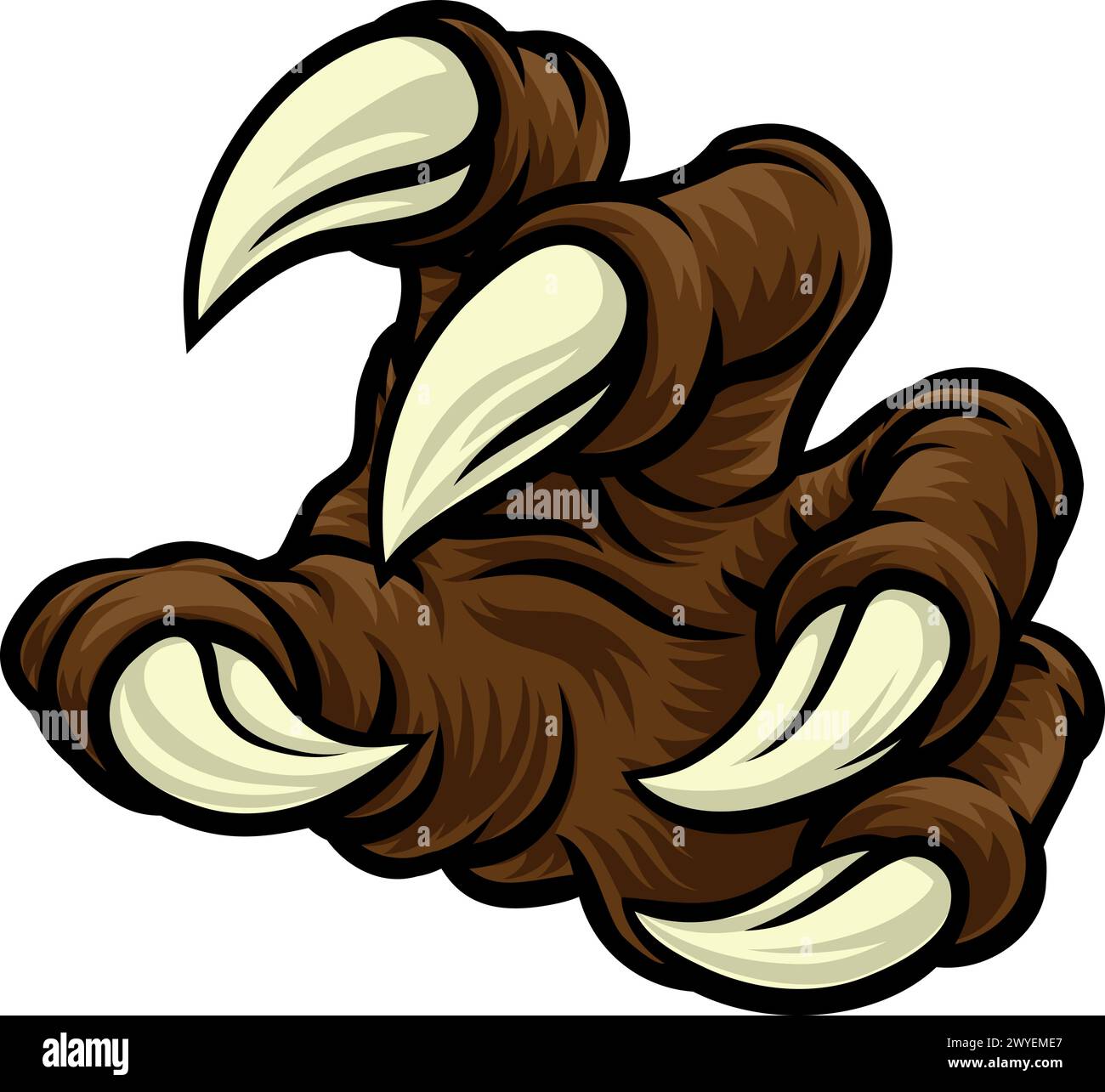 Claw Monster Hand Dragon Dinosaur Talon Cartoon Stock Vector Image ...