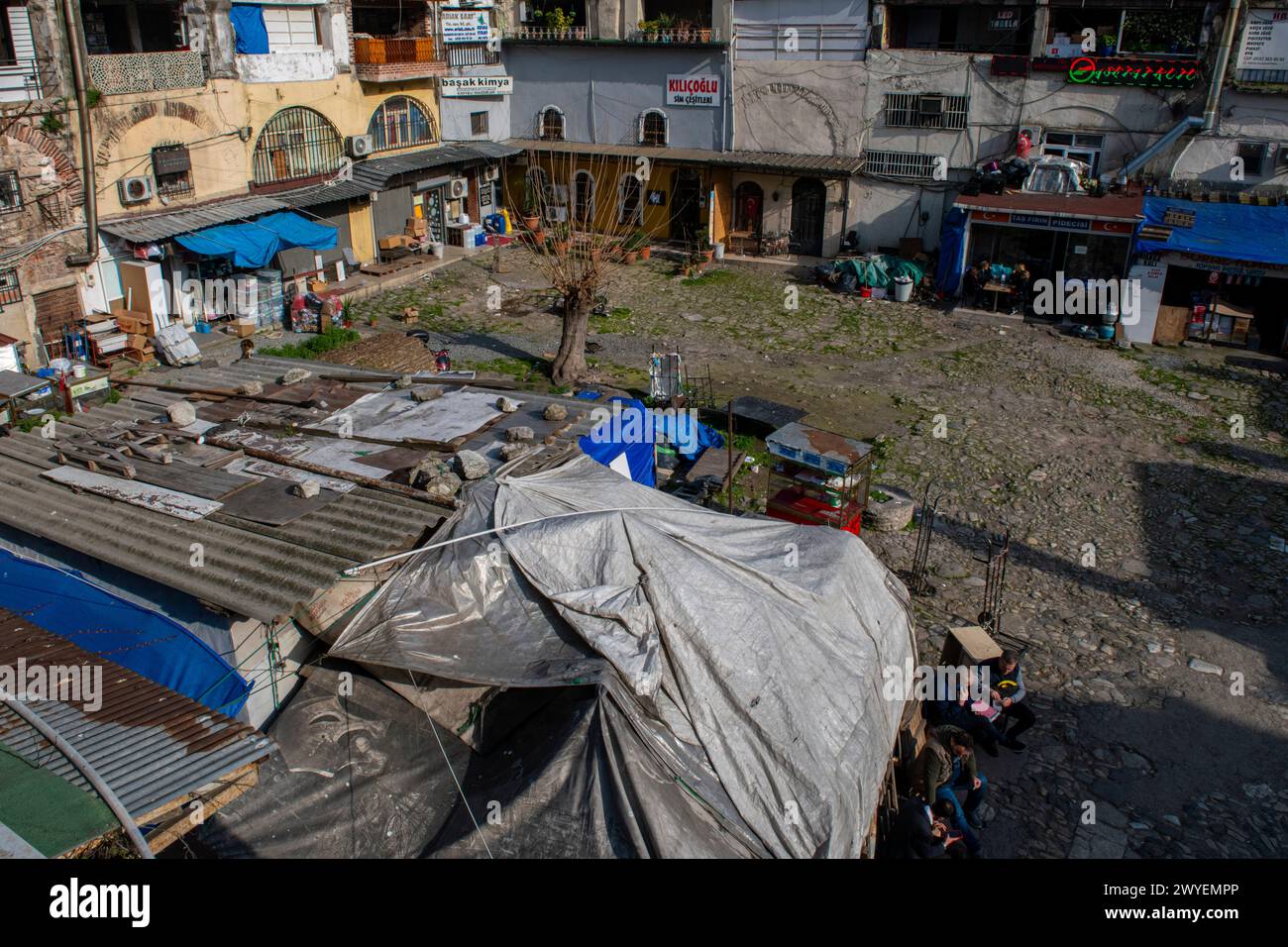 Derelict courtyard hi-res stock photography and images - Alamy
