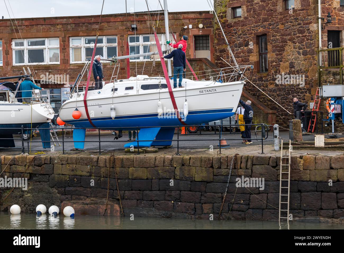 North Berwick harbour, East Lothian, Scotland, UK, 6th April 2024 ...