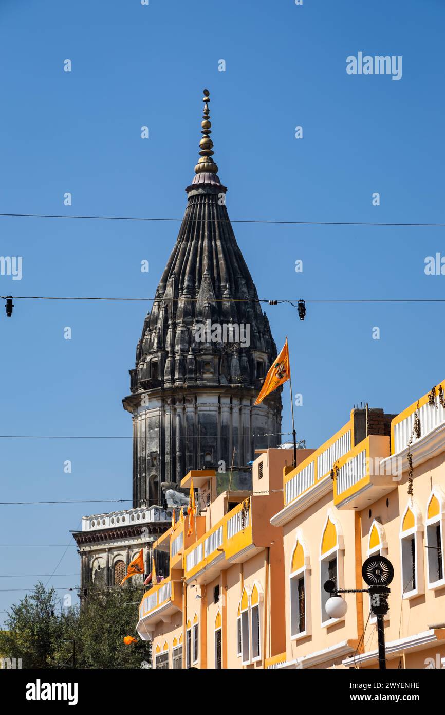 ancient holy temple dome architecture with bright blue sky at morning ...