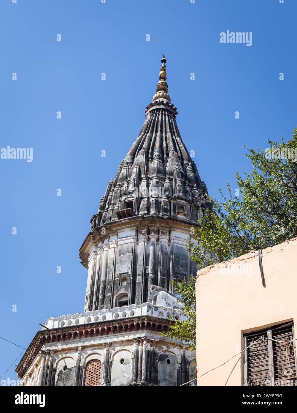 ancient holy temple dome architecture with bright blue sky at morning ...