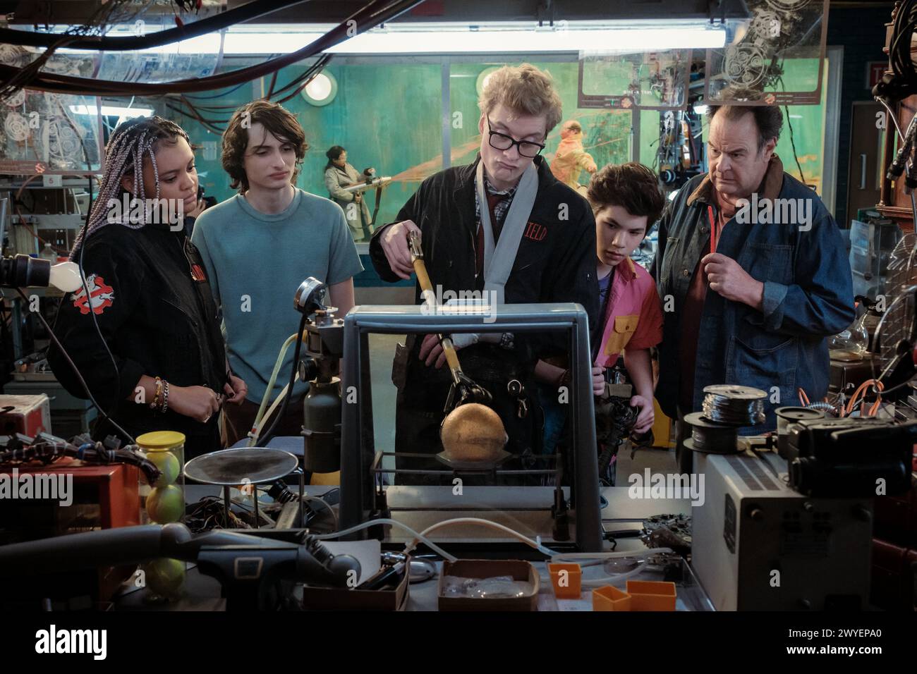DAN AYKROYD, FINN WOLFHARD, KIM LOGAN and CELESTE O'CONNOR in ...