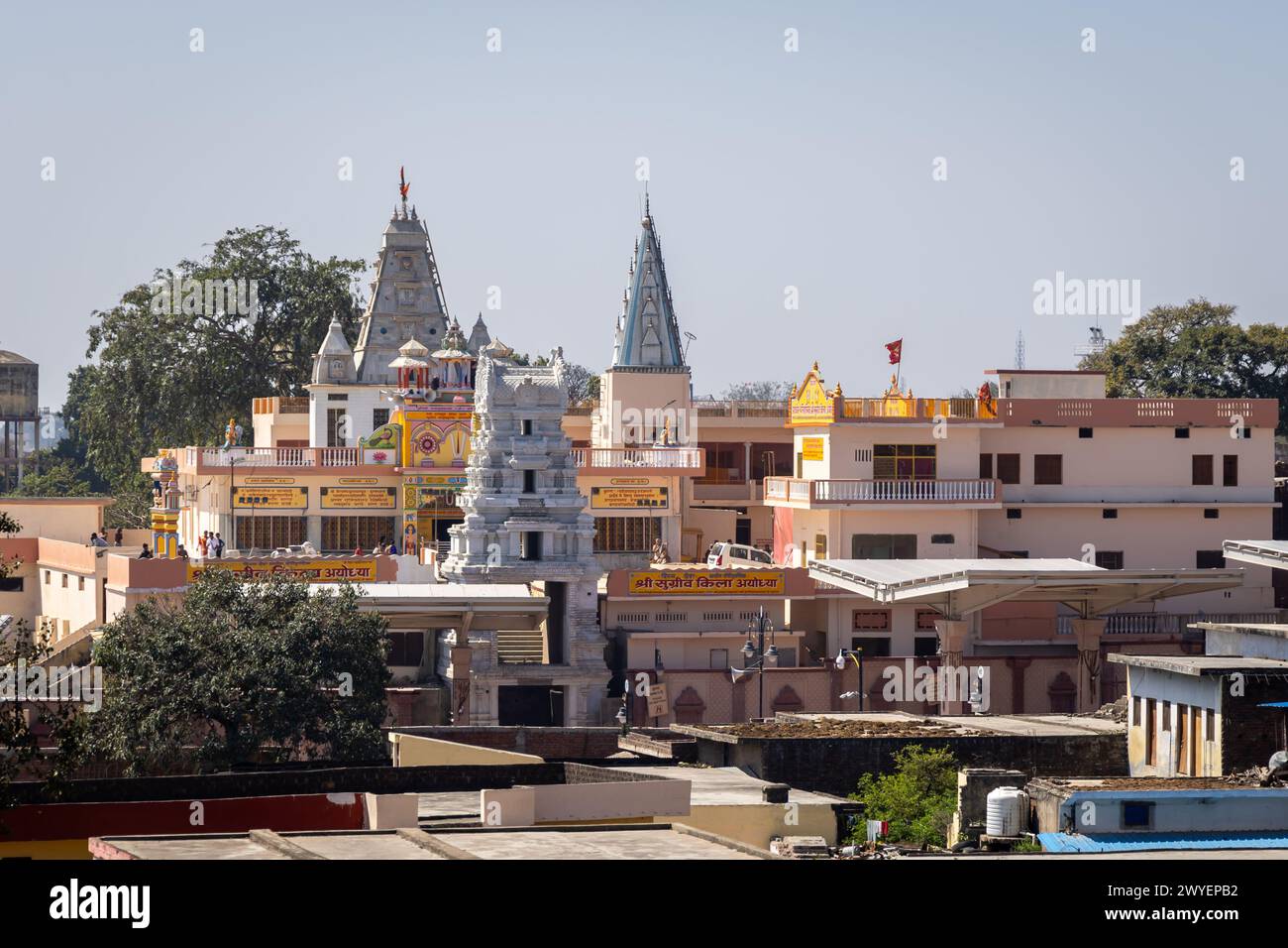 ancient holy temple dome architecture with bright blue sky at morning ...