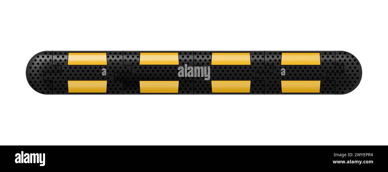 Speed bump element or obstacle on the road to reduce speed on the road ...