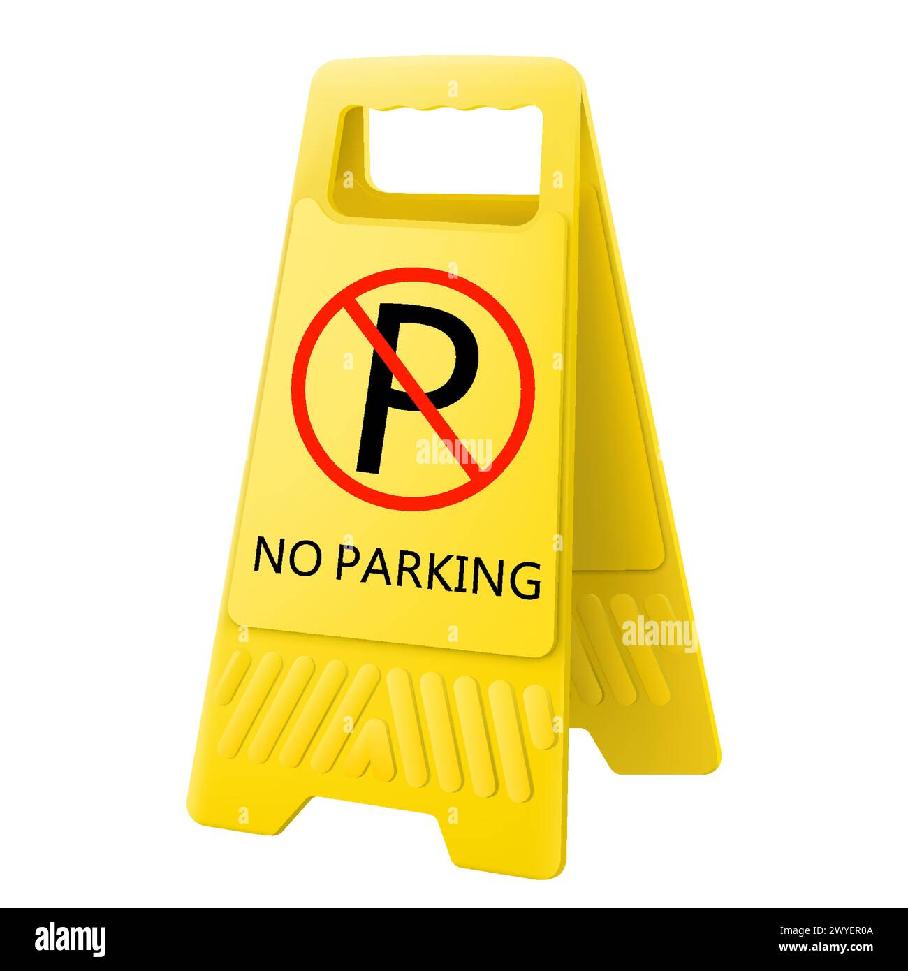 No parking or stopping sign, realistic 3d vector illustration. Traffic ...