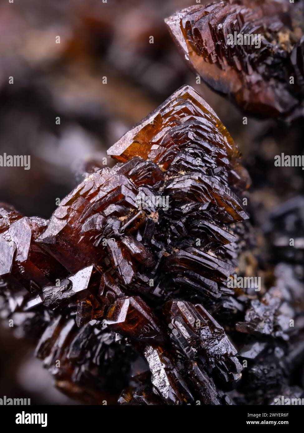 Descloizite crystals showing good transparency and color. From famous ...