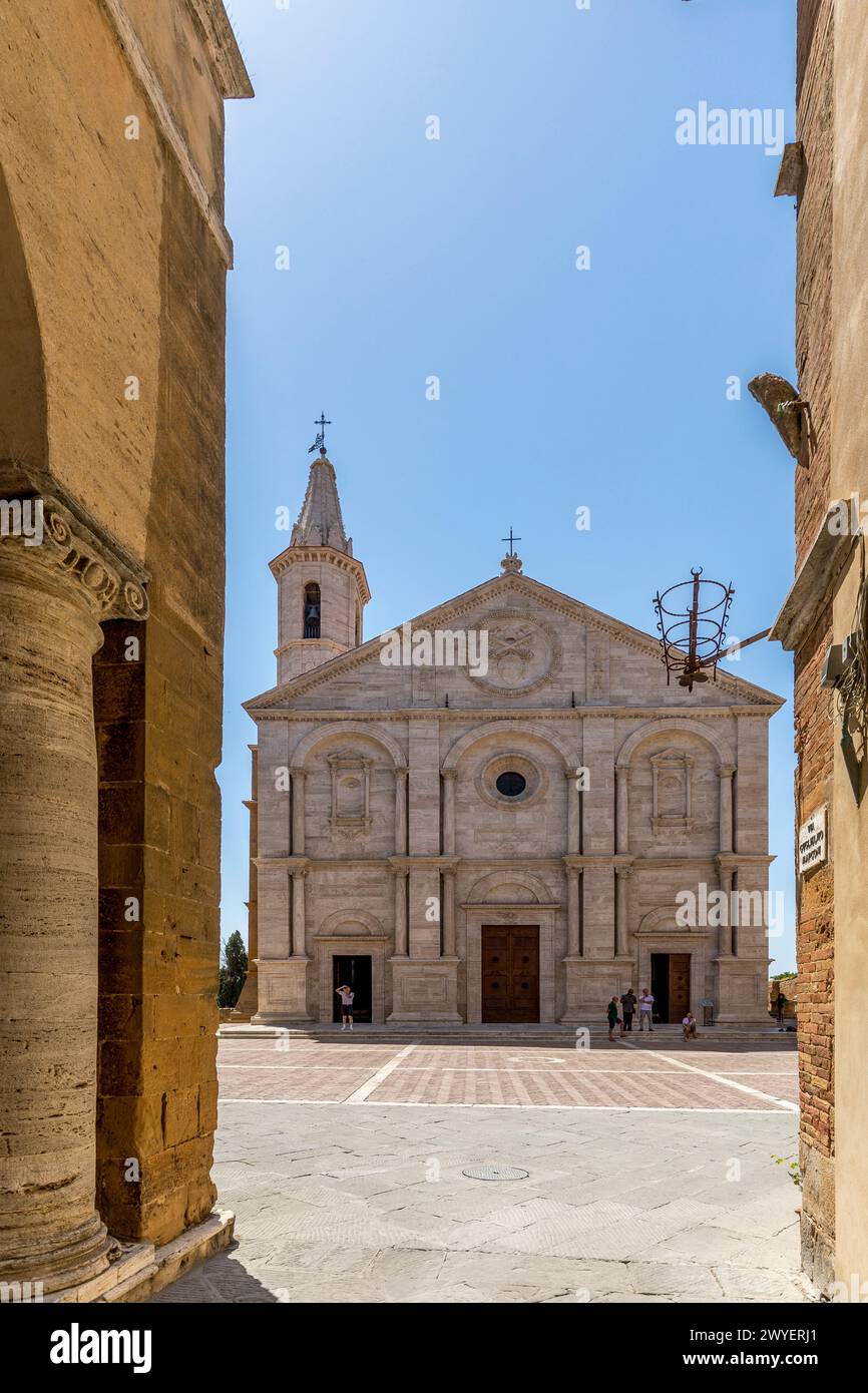 Pienza, Italy - July 24, 2023: Cathedral of Pienza in Italy Stock Photo ...