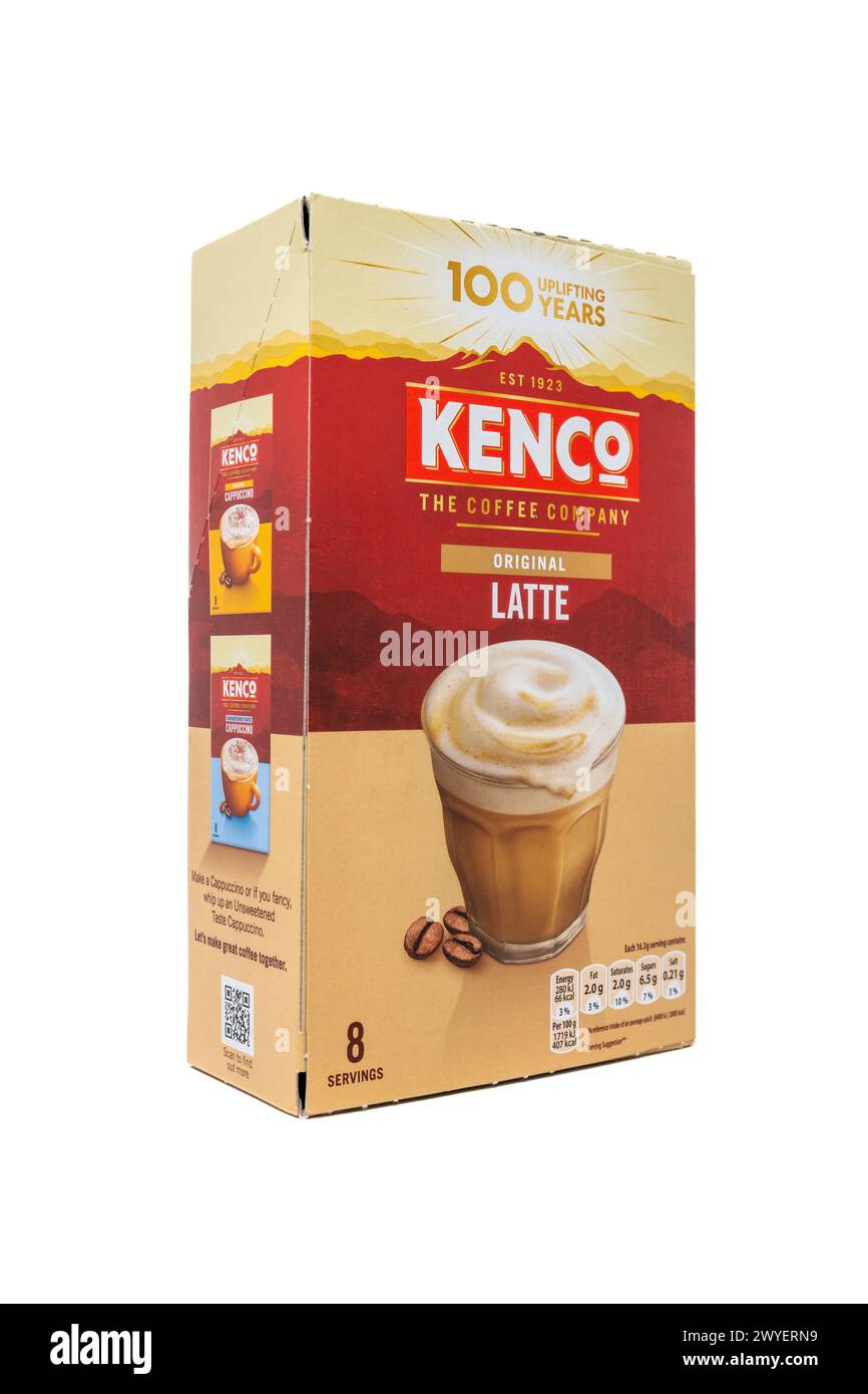 Kenco Latte Instant Coffee Sachets Stock Photo - Alamy